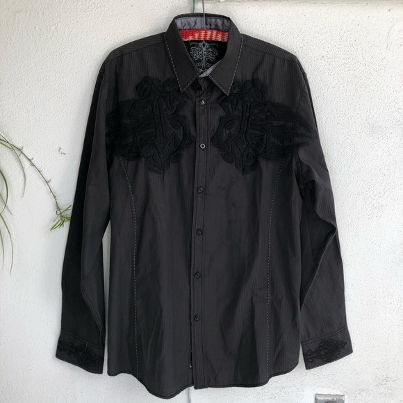Roar | Shirts | Roar Revel 2 Embroidered Long Sleeve Button Up Shirt ...